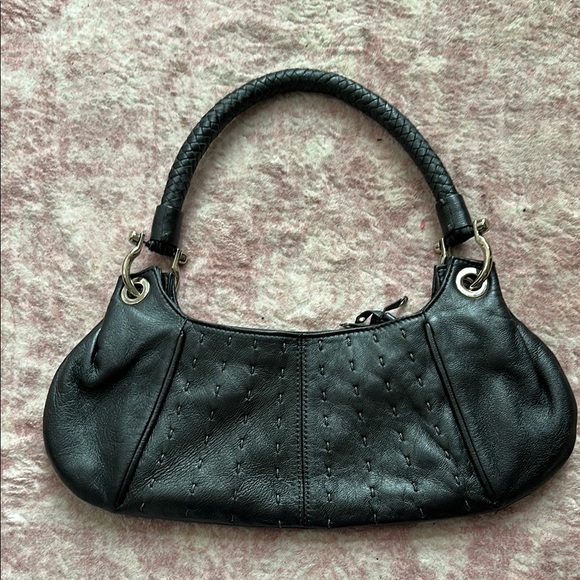 Via Spiga | Bags | Vintage Via Spiga Mini Hobo Textured Elegant Black ...